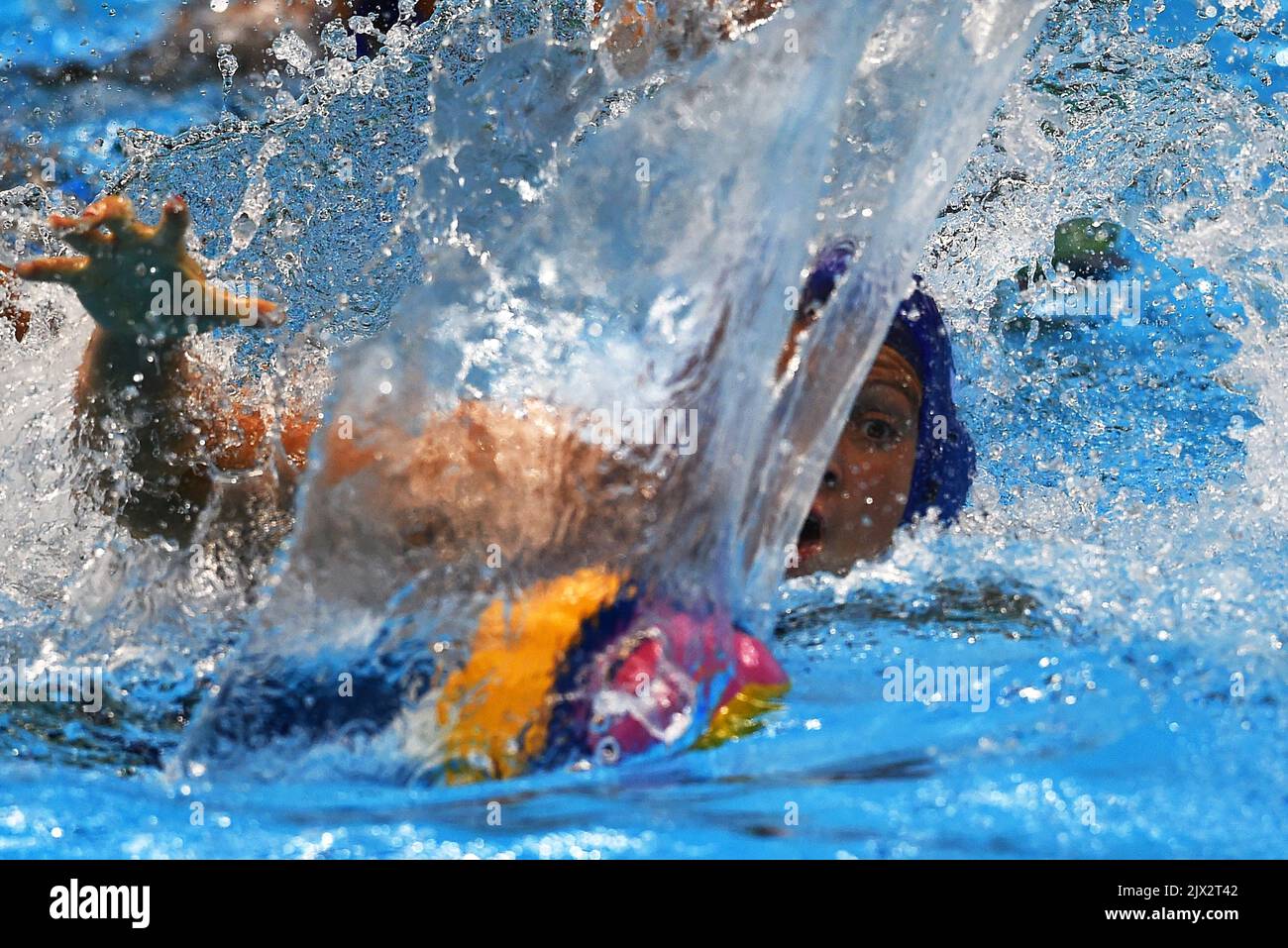 Ildiko Toth of Hungary goes for possession during the Women's Waterpolo ...
