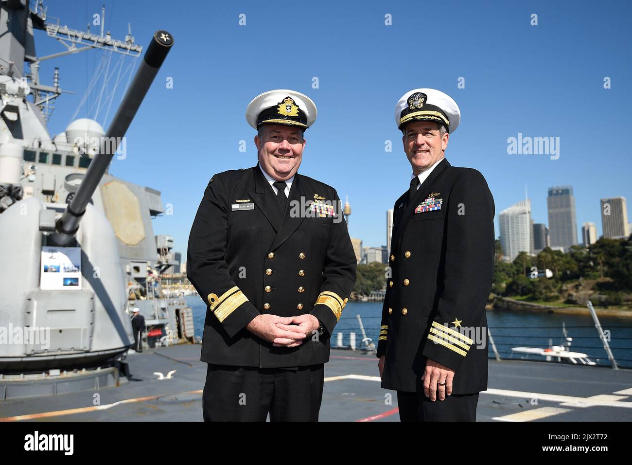 Chief of the Royal Australian Navy Rear Admiral Stuart Mayer, (left ...