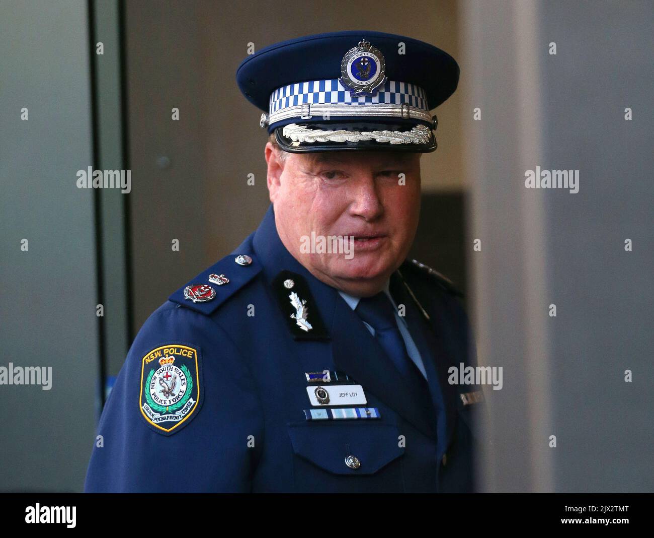 Acting Deputy Commissioner Jeff Loy of the NSW Police Force arrives to ...