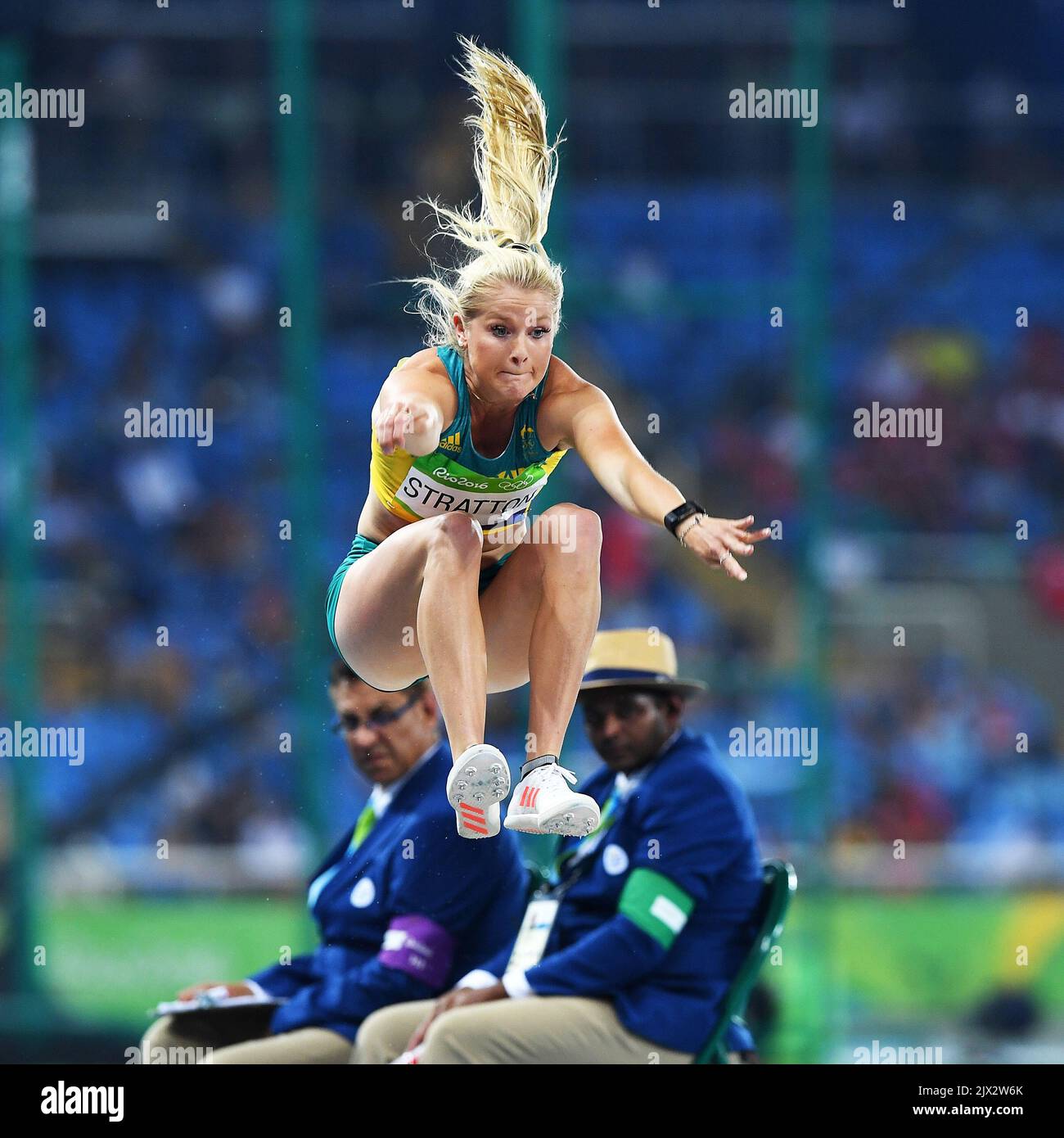 Brooke Stratton of Australia in action during the Women's Long Jump final at Olympic Stadium, on ...