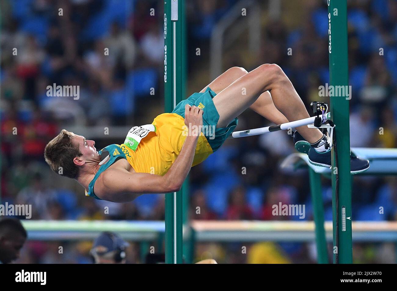 Cedric Dubler of Australia competing in the Men's Decathlon High Jump ...