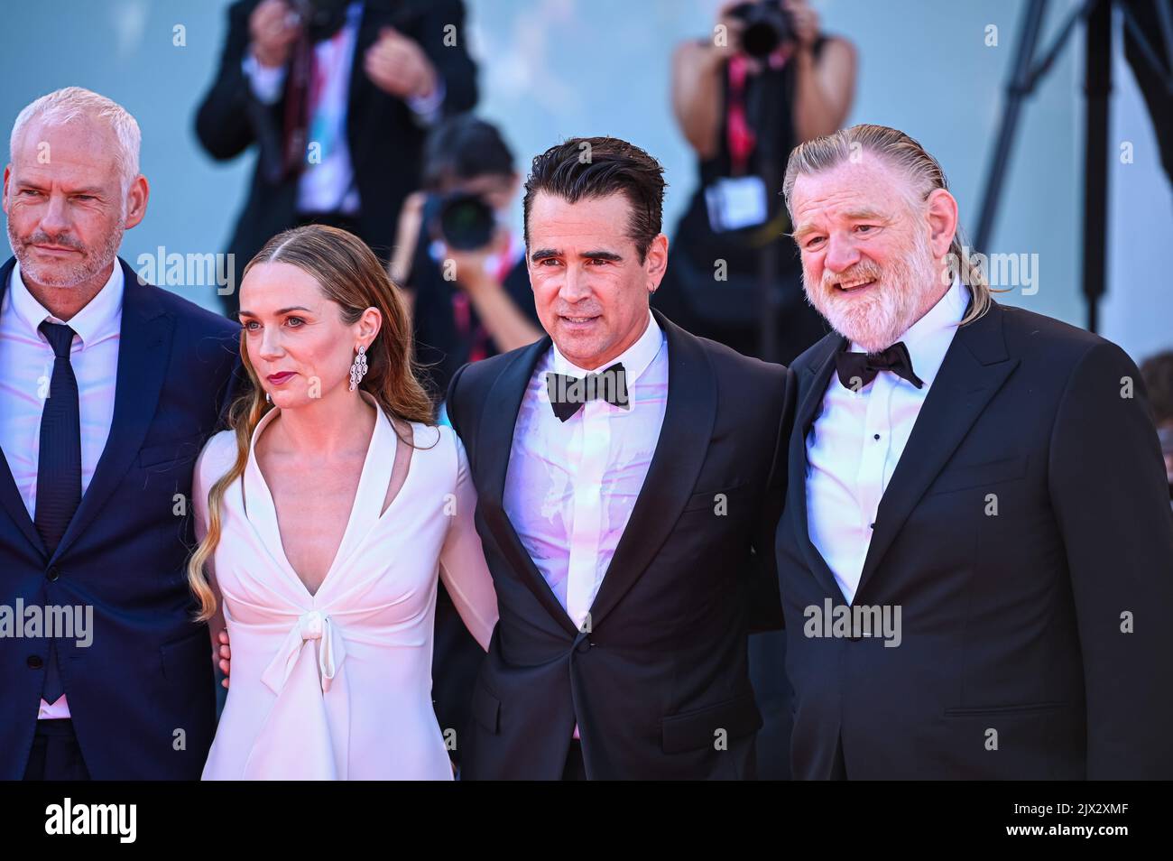 Director Martin McDonagh, Kerry Condon, Colin Farrell and Brendan ...