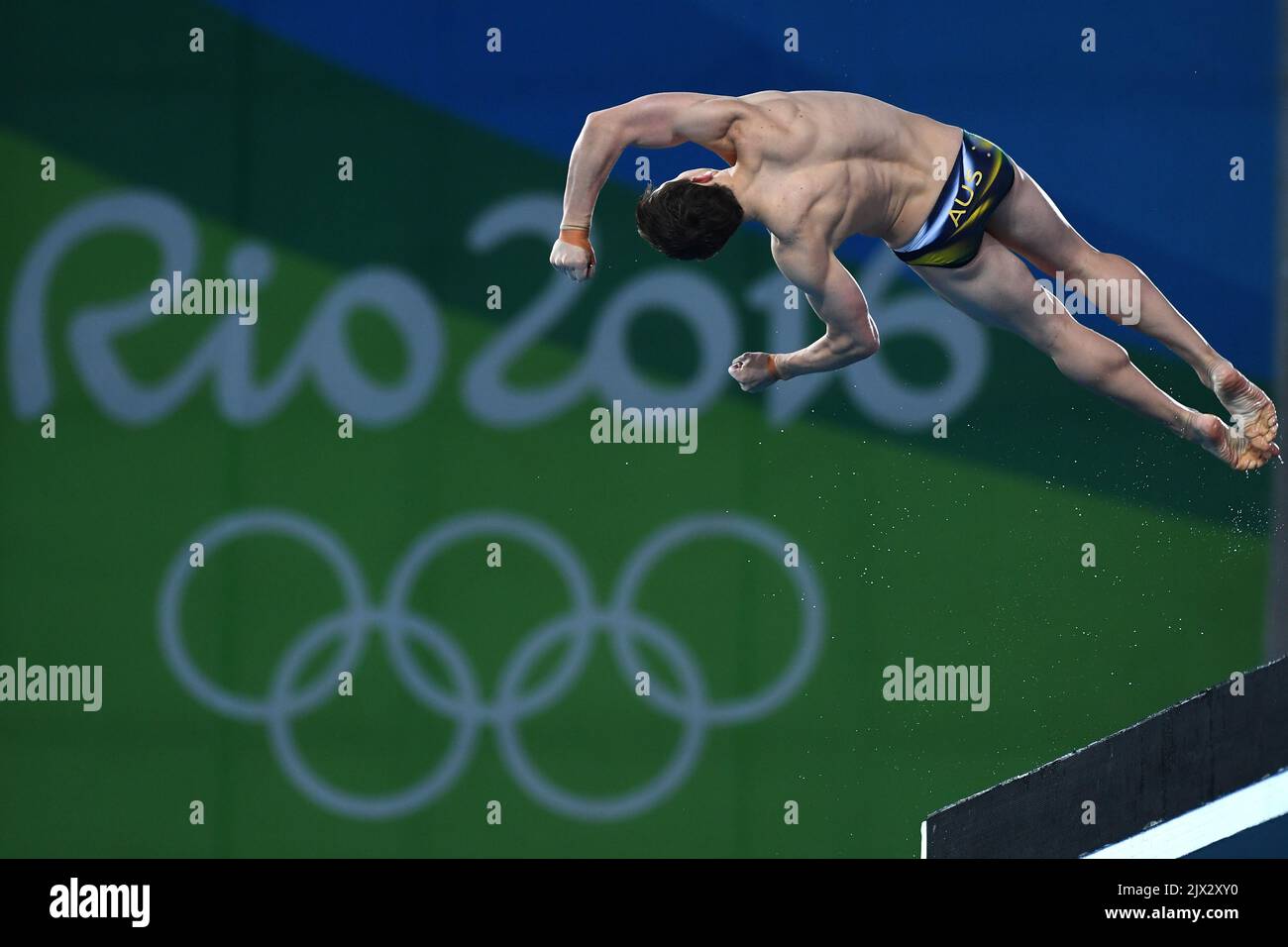 Australia's Domonic Bedggood in action during the Men's 10m platform ...