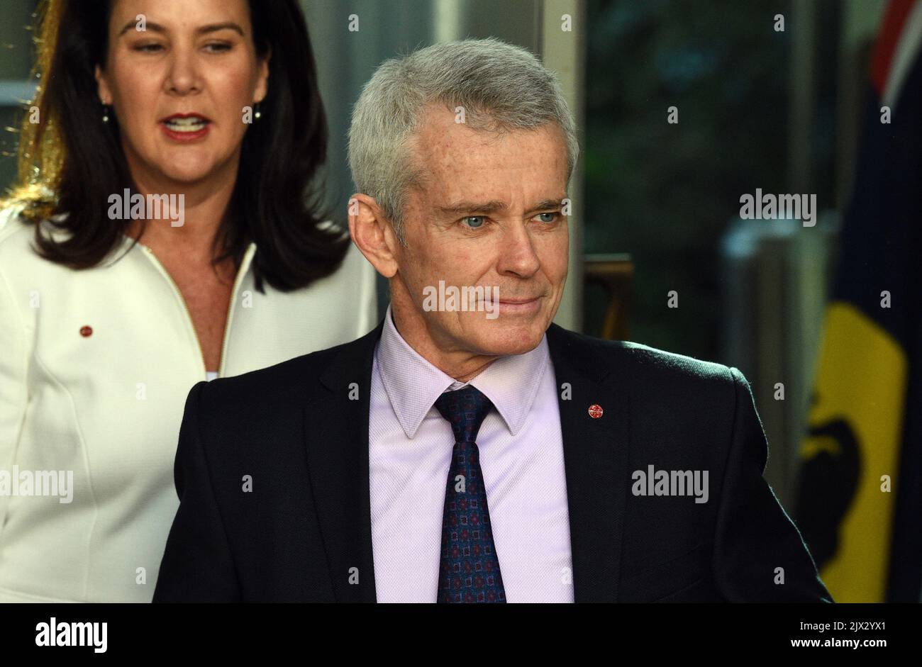 One Nation Senator Malcolm Roberts poses for a photo before an ...