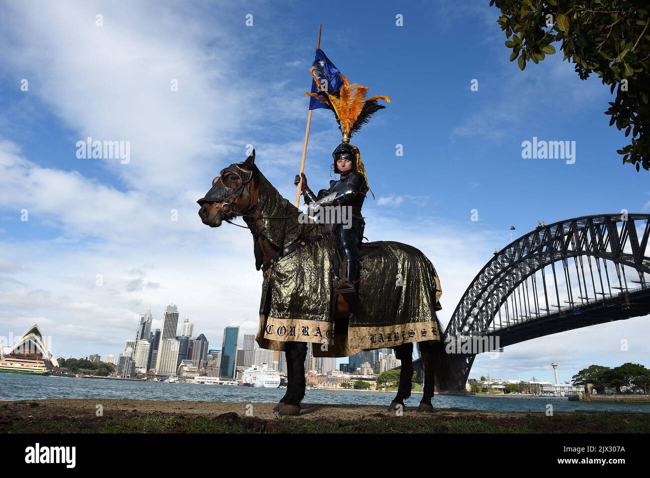 Two time World medieval jousting champion Rod Walker poses for a ...