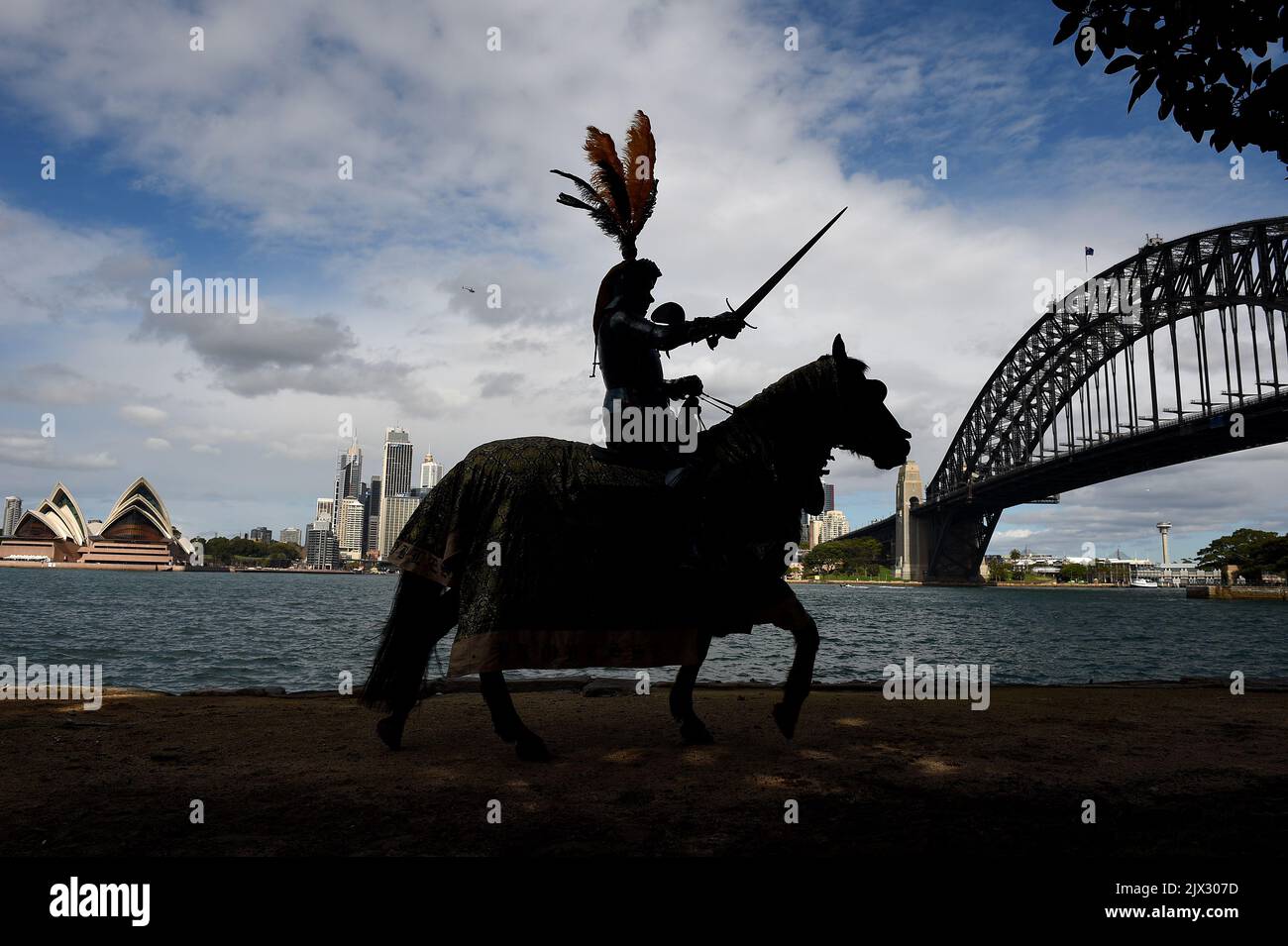 Two time World medieval jousting champion Rod Walker poses for a ...