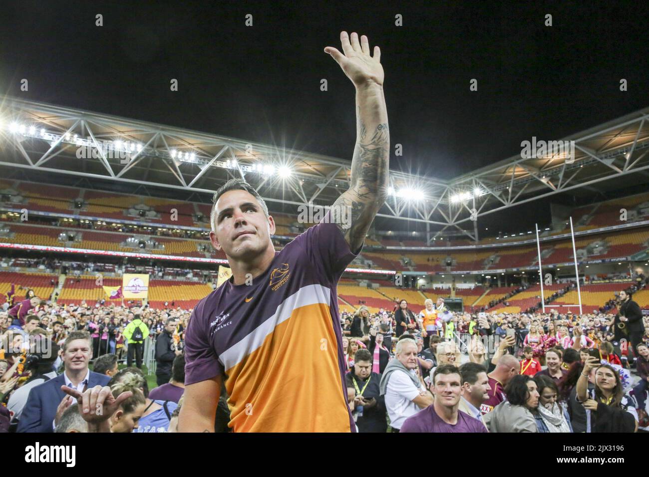 Corey Parker celebrates with his family and friends his last regular ...