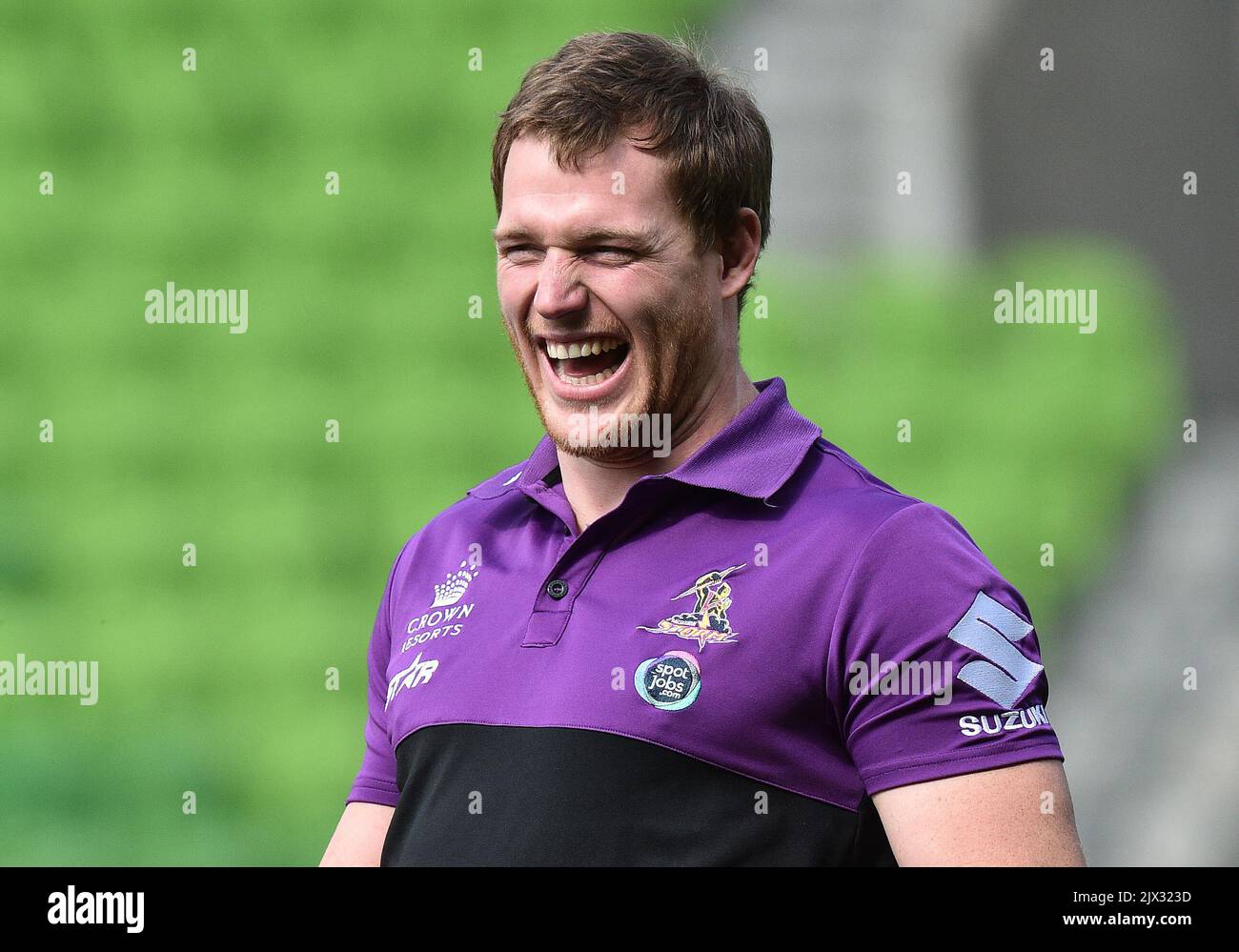 Melbourne Storm player Tim Glasby is seen during a media call at AAMI ...