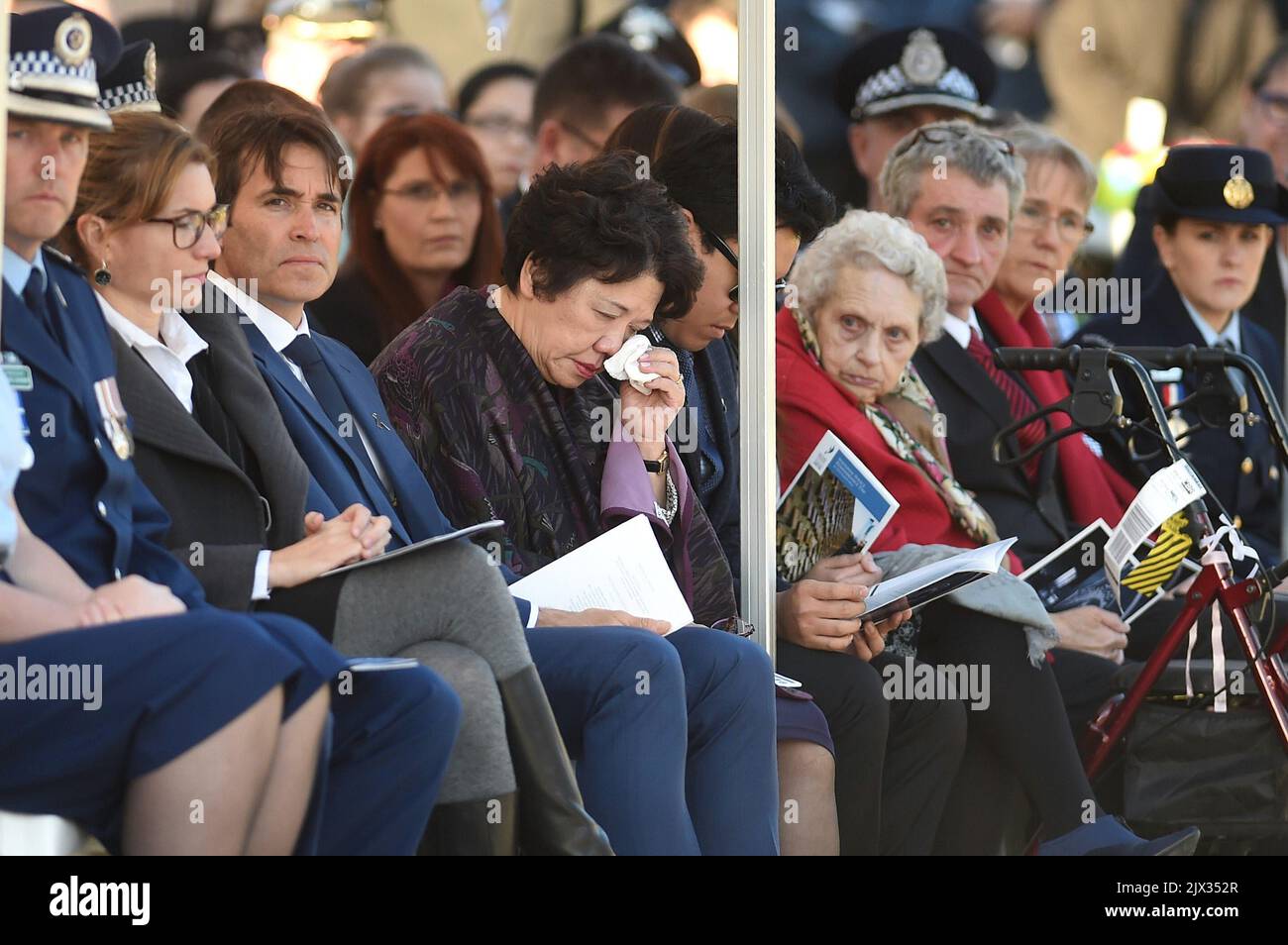 The wife of the late Curtis Cheng, Selina Cheng gets emotional during ...