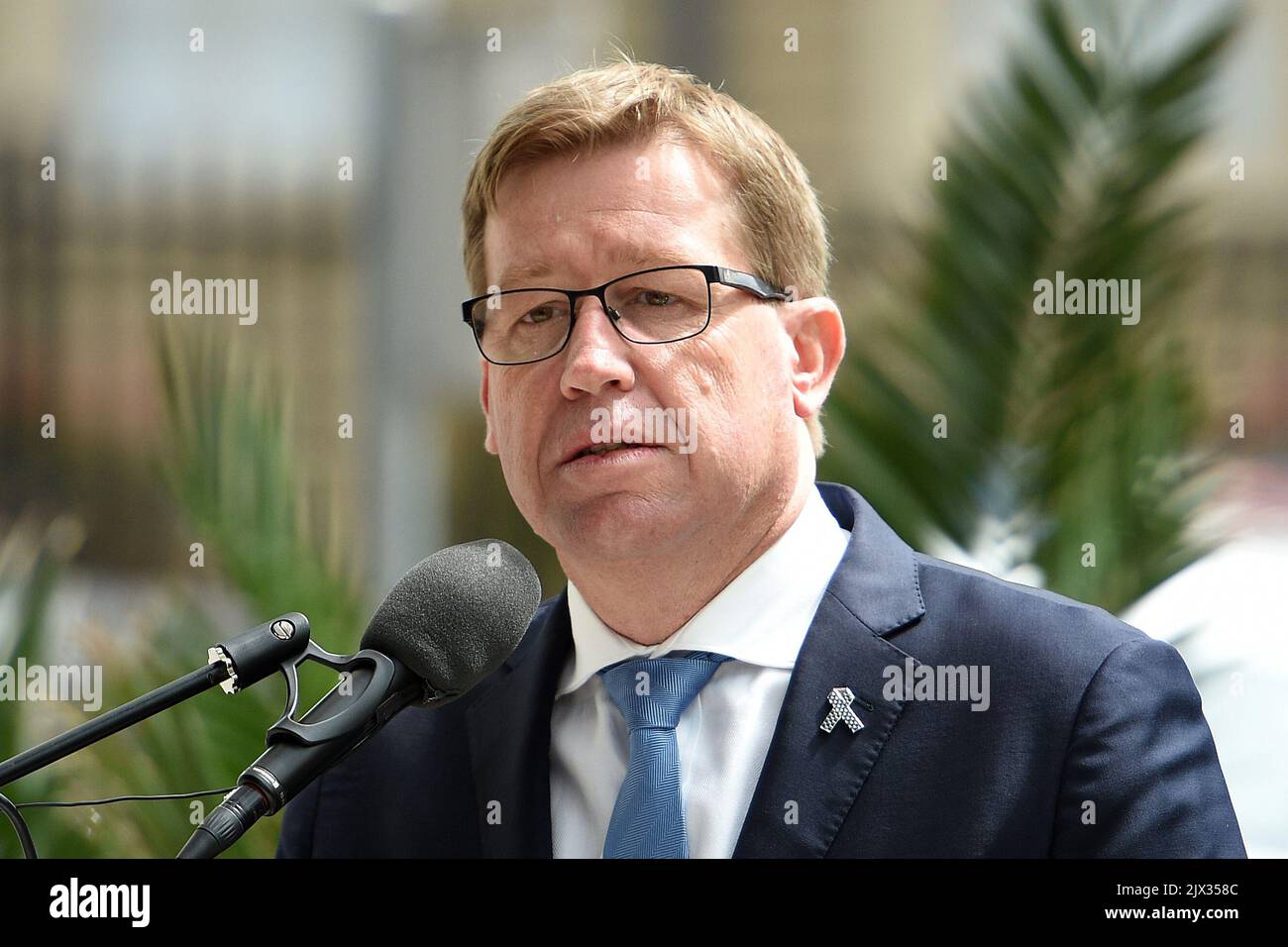 NSW Deputy Premier and Police Minister Troy Grant speaks at a ...