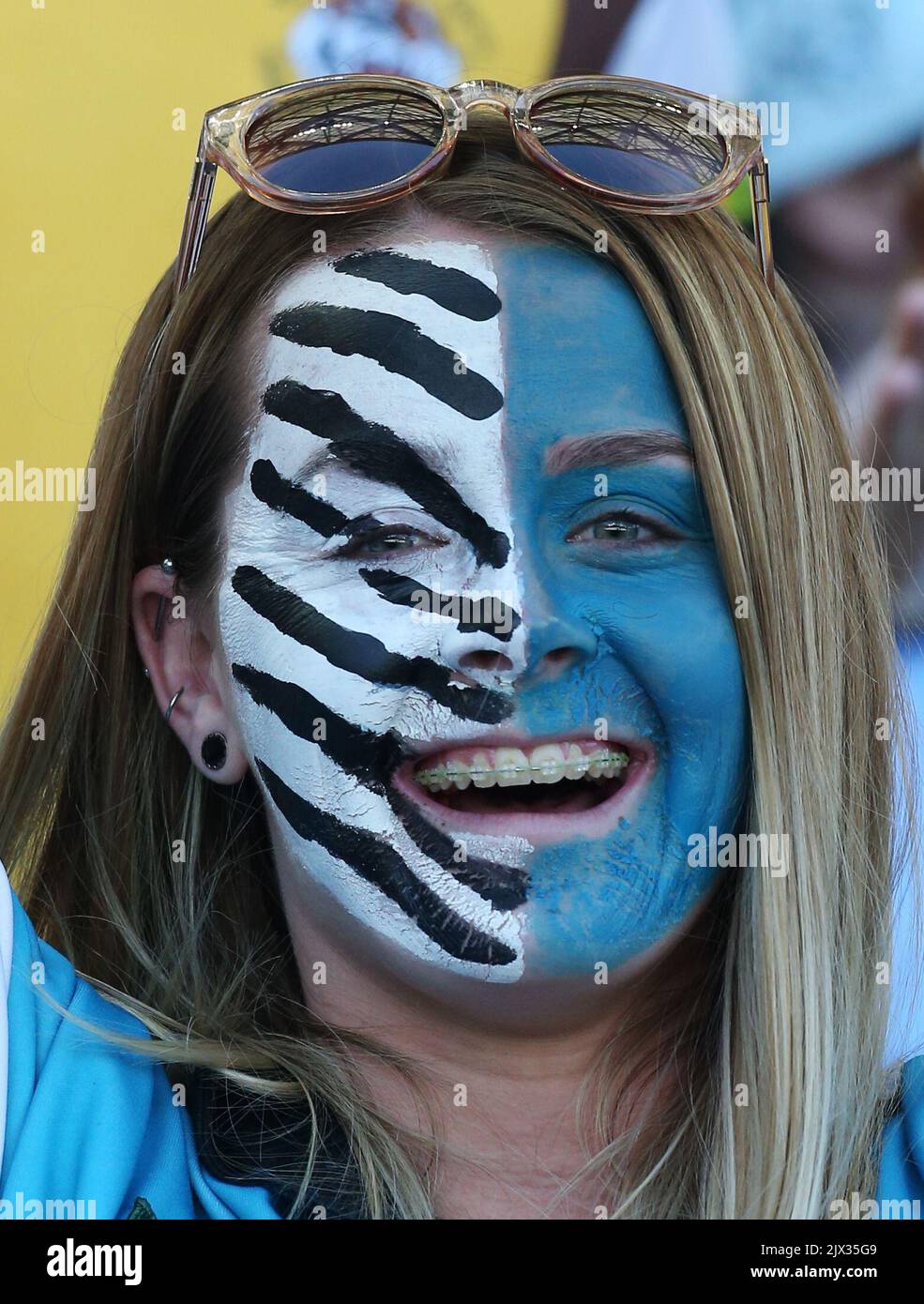 Cronulla Sutherland Sharks fan before the NRL Grand Final between the ...