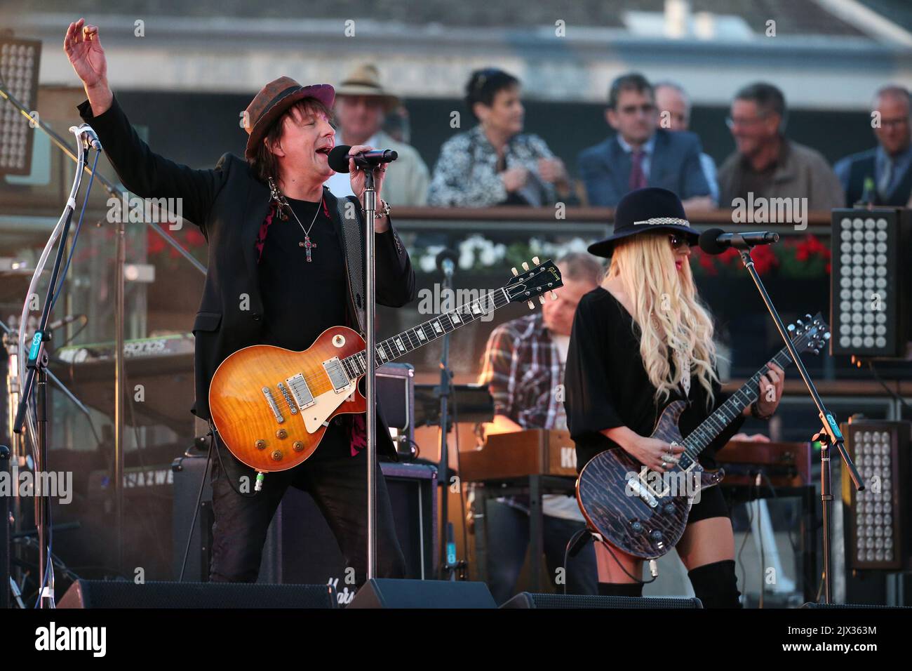 Musician Richie Sambora performs on stage during the TAB Epsom Day at ...