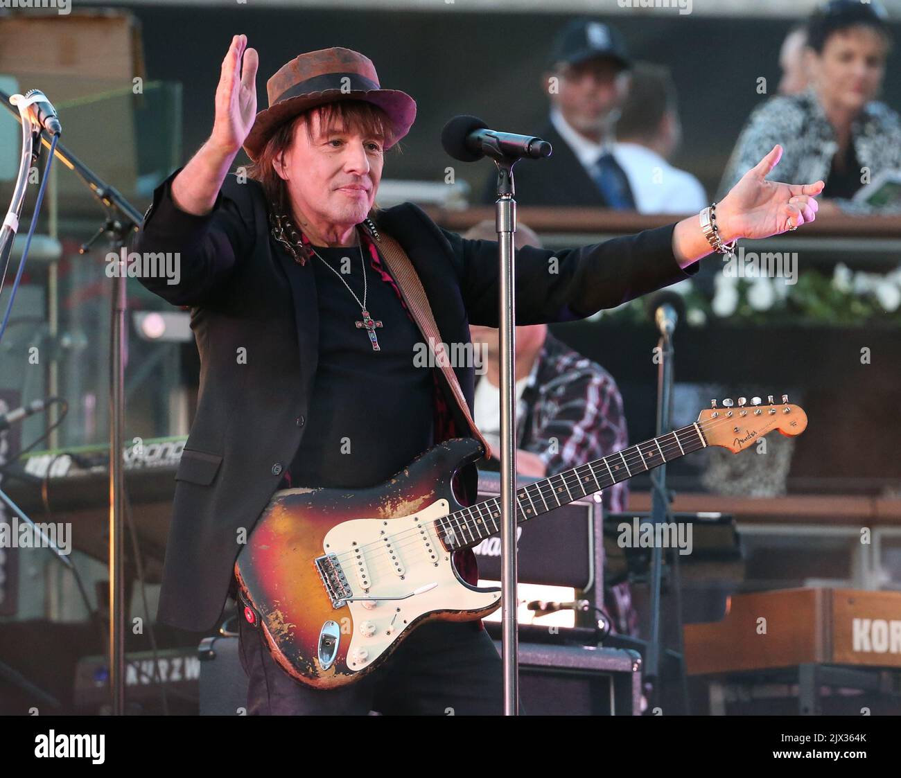 Musician Richie Sambora performs on stage during the TAB Epsom Day at ...