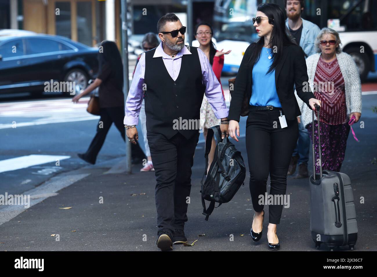 Steven Fesus (left) arrives at the Supreme Court of New South Wales in ...