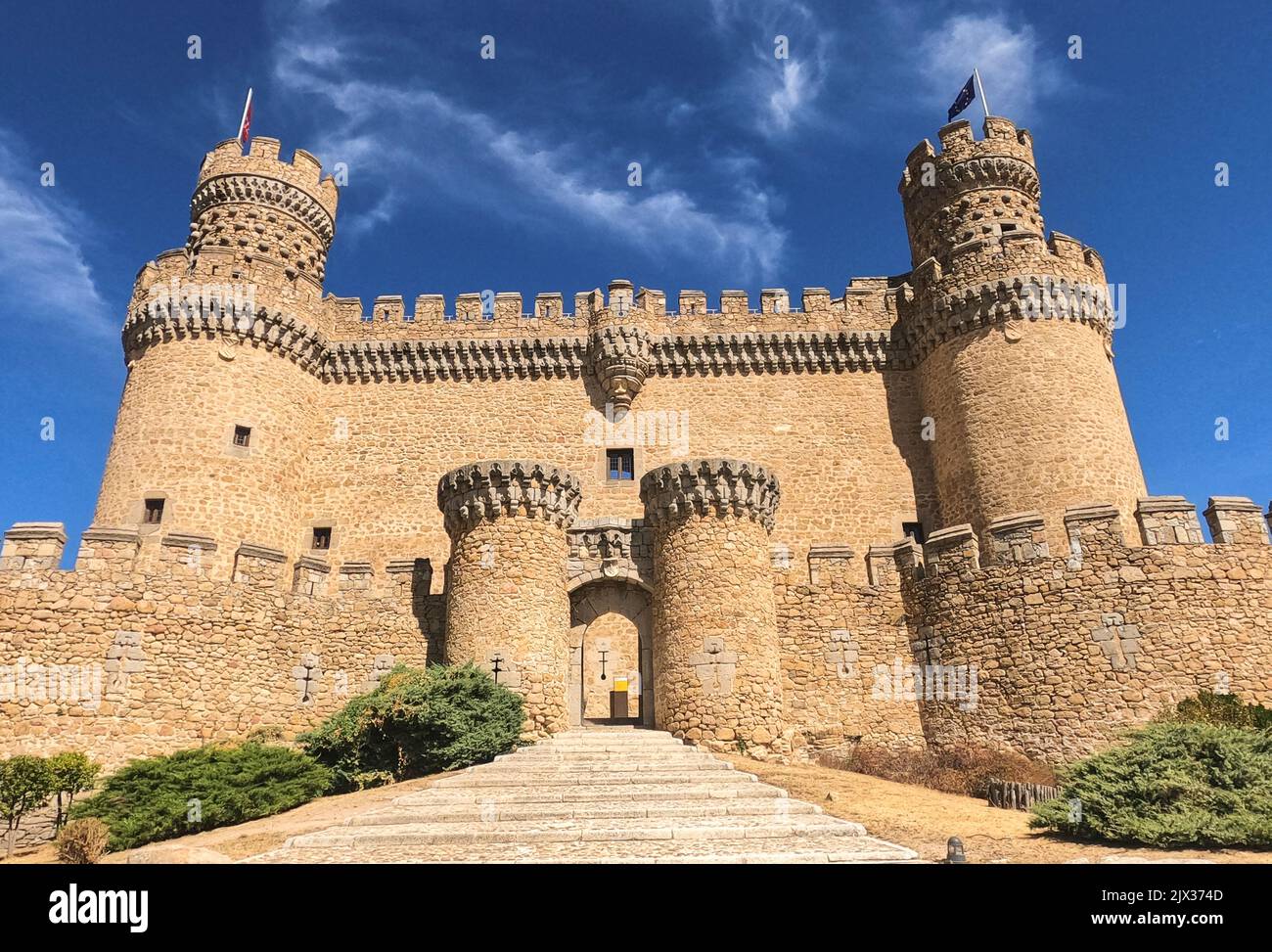 Castle Manzanares el Real, Madrid, Spain Stock Photo - Alamy