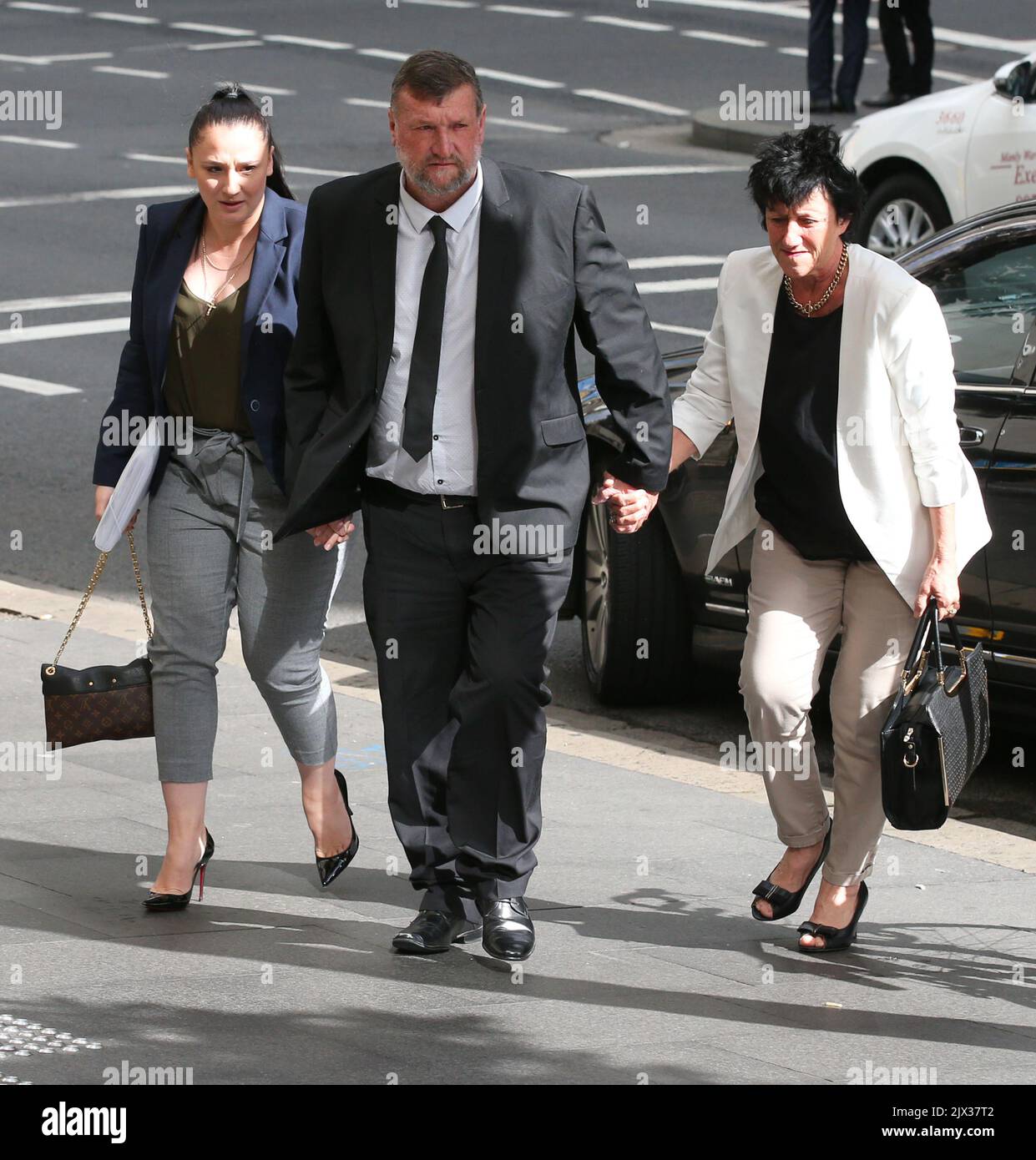 Megan (left), Greg and Virginia Hughes, the sister and parents of ...