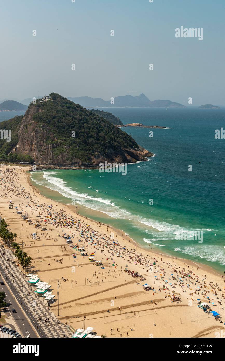 Rio de Janeiro, Brazil. Leme Beach, next to Copacabana Beach on ...