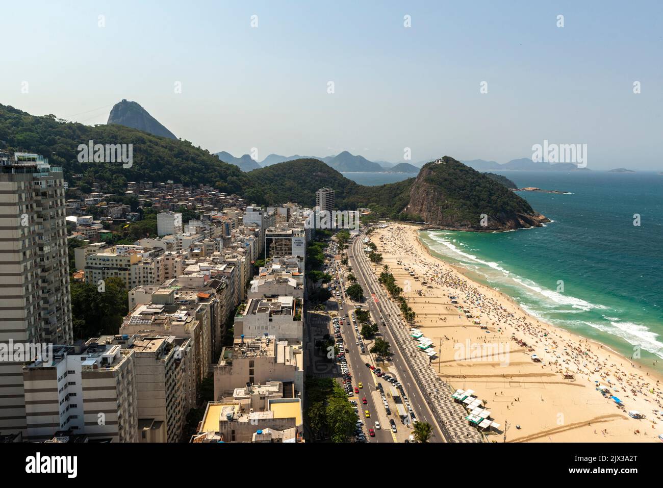 Rio de Janeiro, Brazil. Leme Beach, next to Copacabana Beach on ...