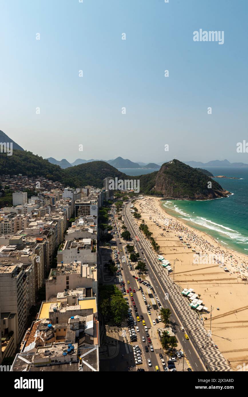 Rio de Janeiro, Brazil. Leme Beach, next to Copacabana Beach on ...