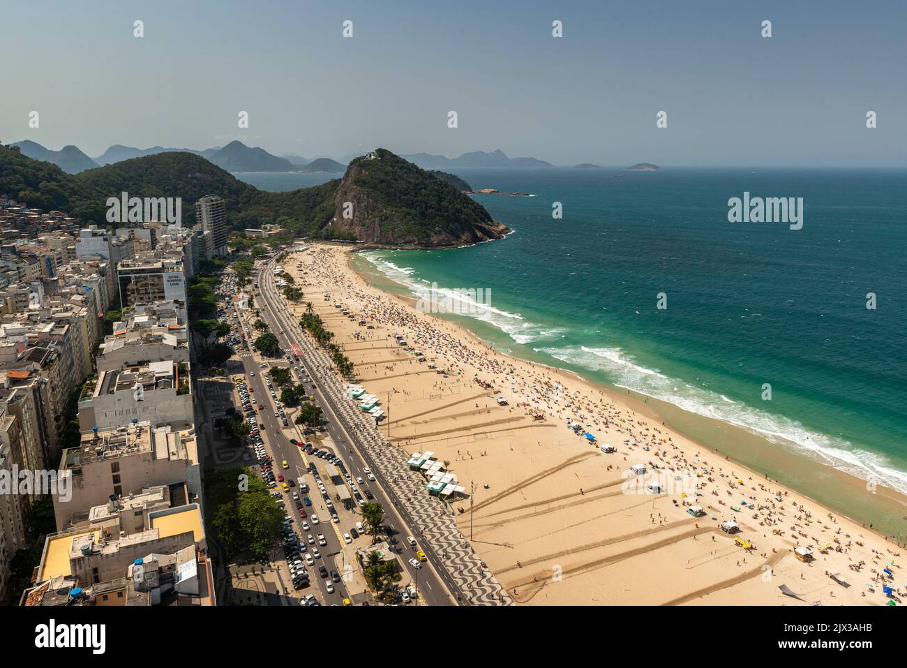 Rio de Janeiro, Brazil. Leme Beach, next to Copacabana Beach on ...