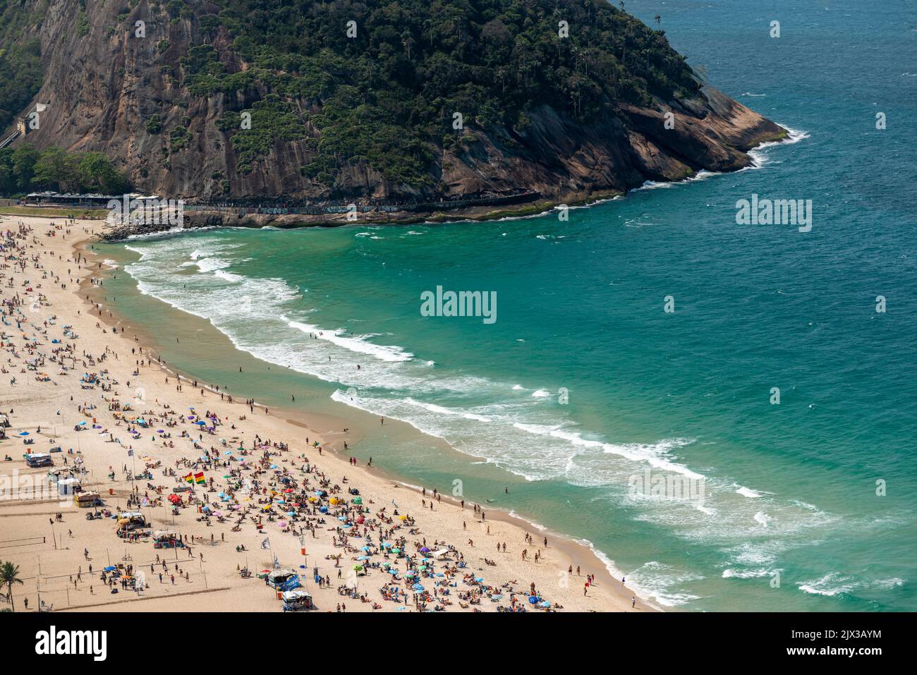 Rio de Janeiro, Brazil. Leme Beach, next to Copacabana Beach on ...