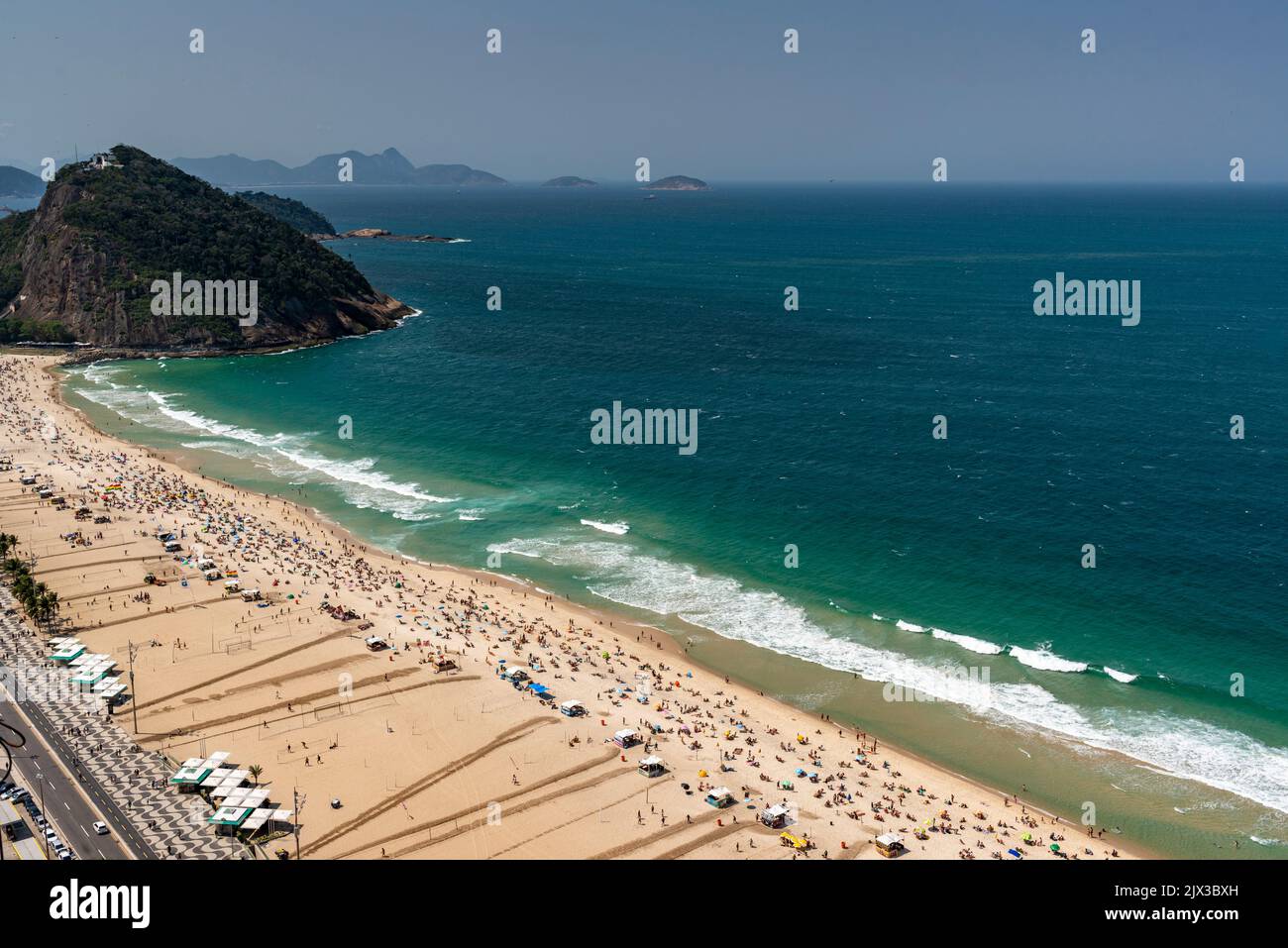 Rio de Janeiro, Brazil. Leme Beach, next to Copacabana Beach on ...