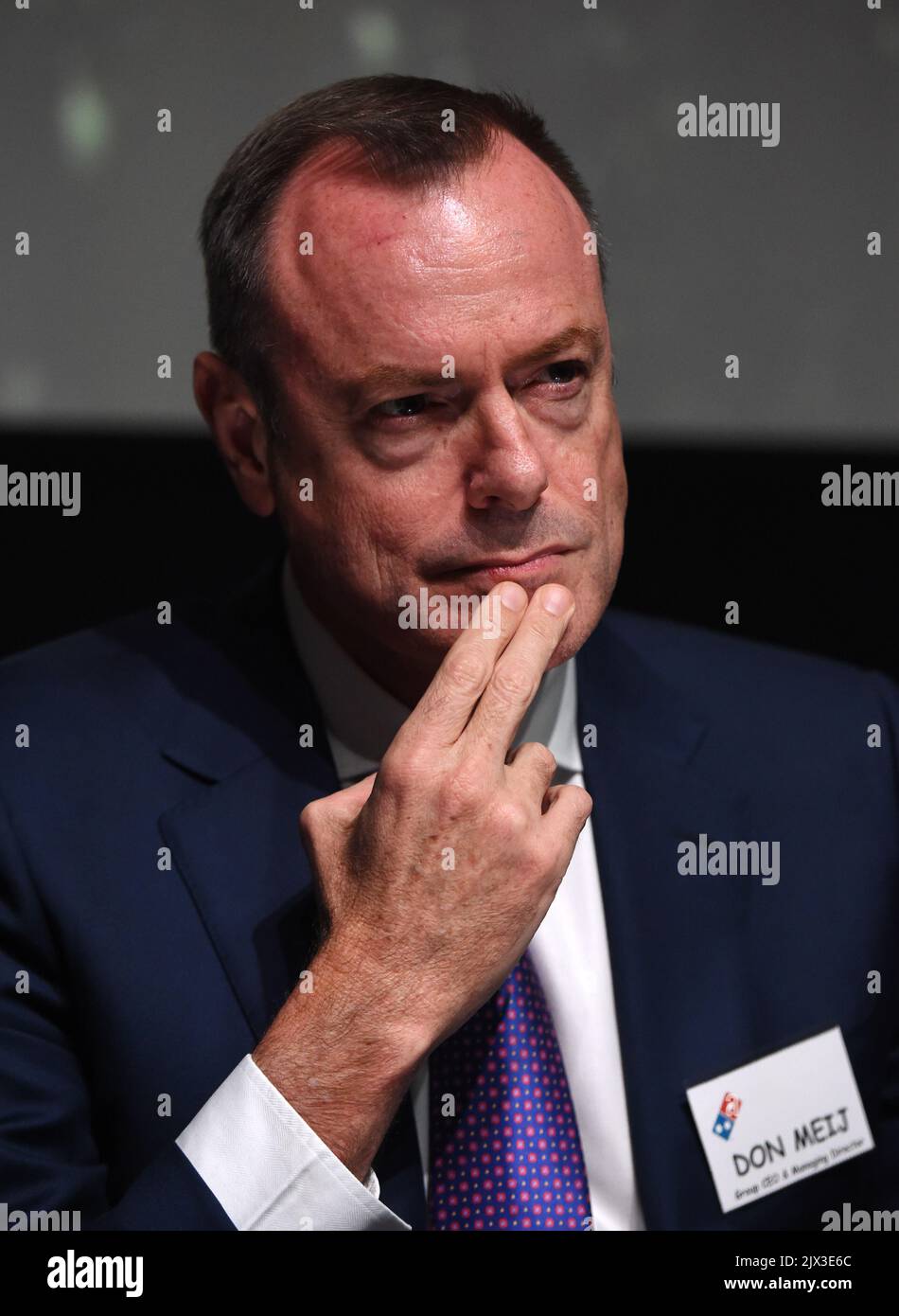 Domino's Pizza CEO Don Meij looks on during the company's annual ...