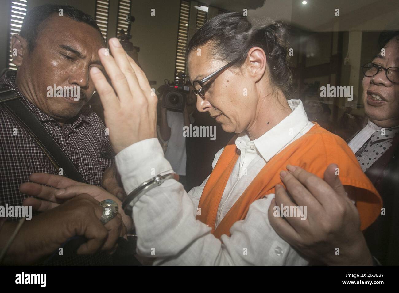 Australian Sara Connor attends her first trial in Denpasar Court in ...