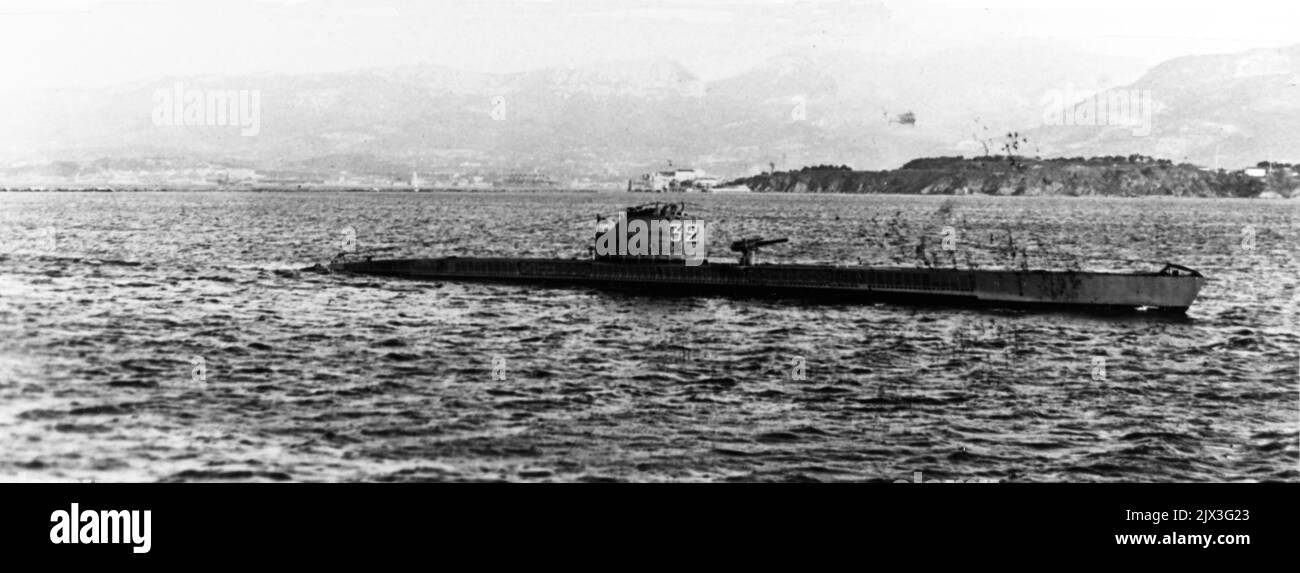 French submarine Narval. The submarine was a requin-class submarine ...