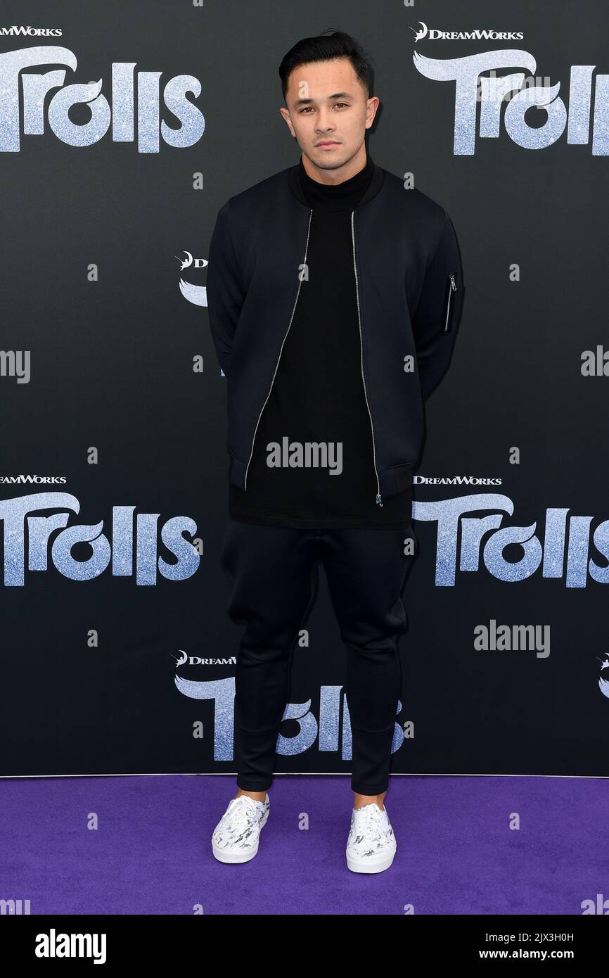 Australian musician Cyrus arrives at the Australian premiere of Trolls ...