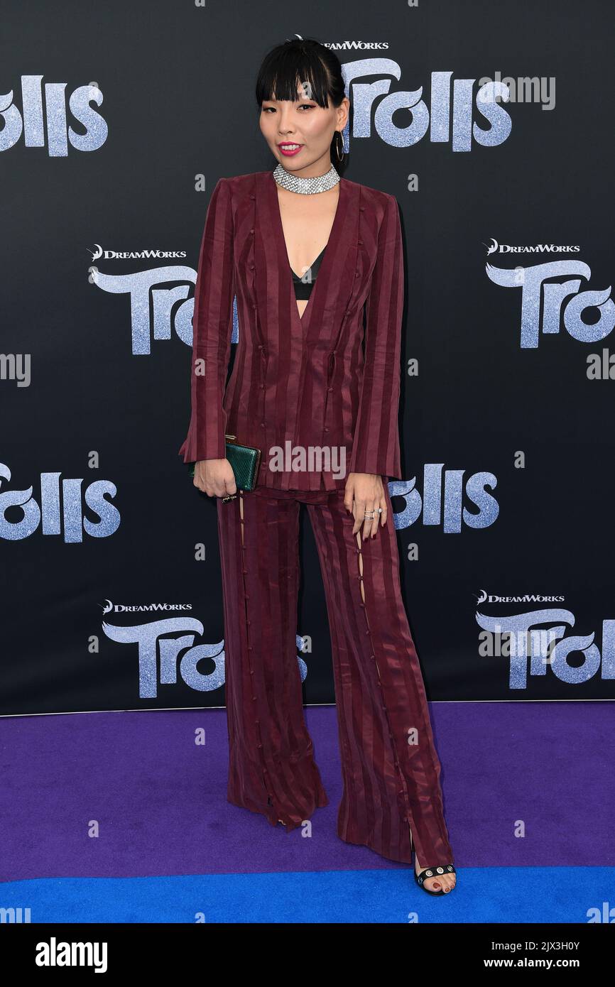 Australian singer Dami Im arrives at the Australian premiere of Trolls ...