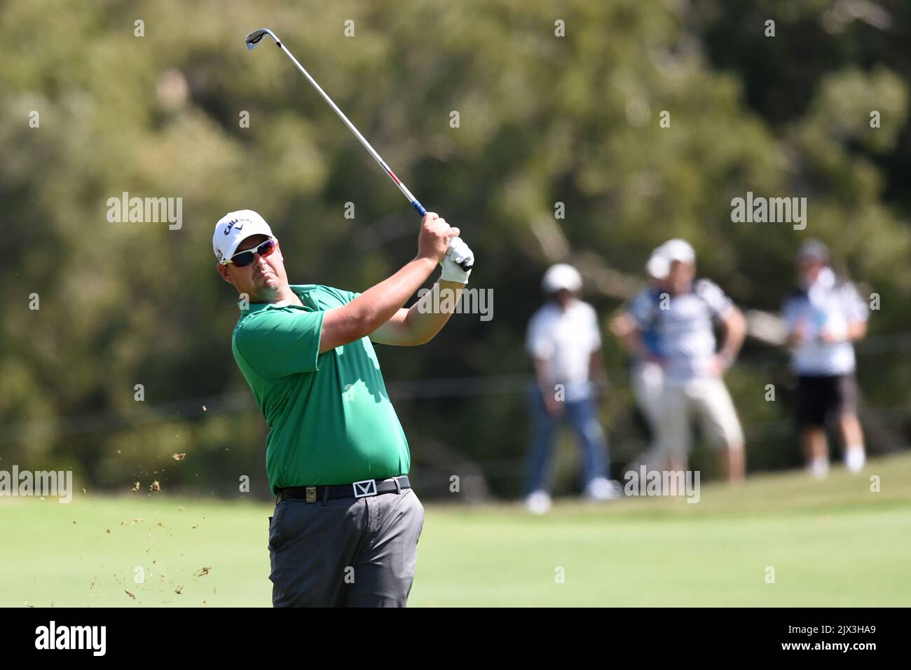 Australia's Ashley Hall plays a shot on the 16th hole during round 4 of ...