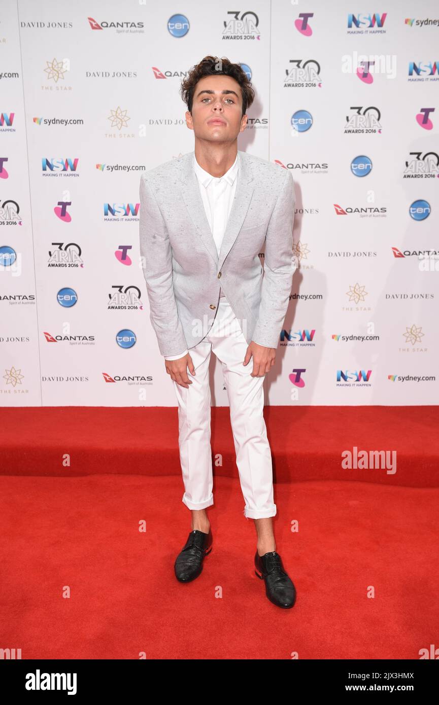Kurt Coleman arrives at the 30th ARIA Awards at The Star, in Sydney ...