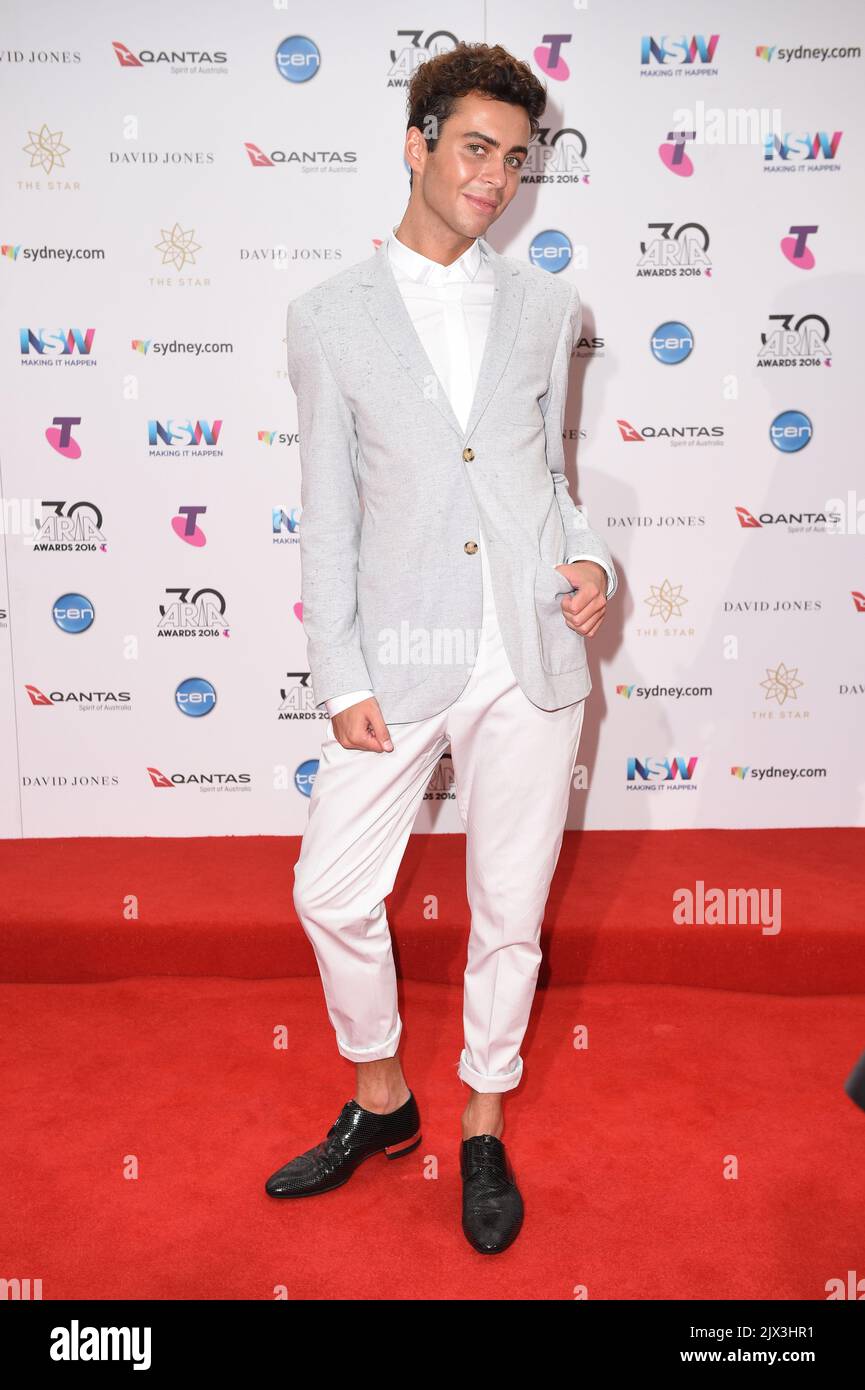 Kurt Coleman arrives at the 30th ARIA Awards at The Star, in Sydney ...