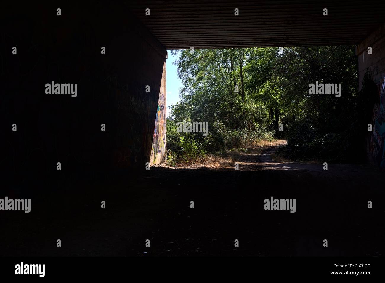 Creek under wooden bridge in hi-res stock photography and images - Alamy