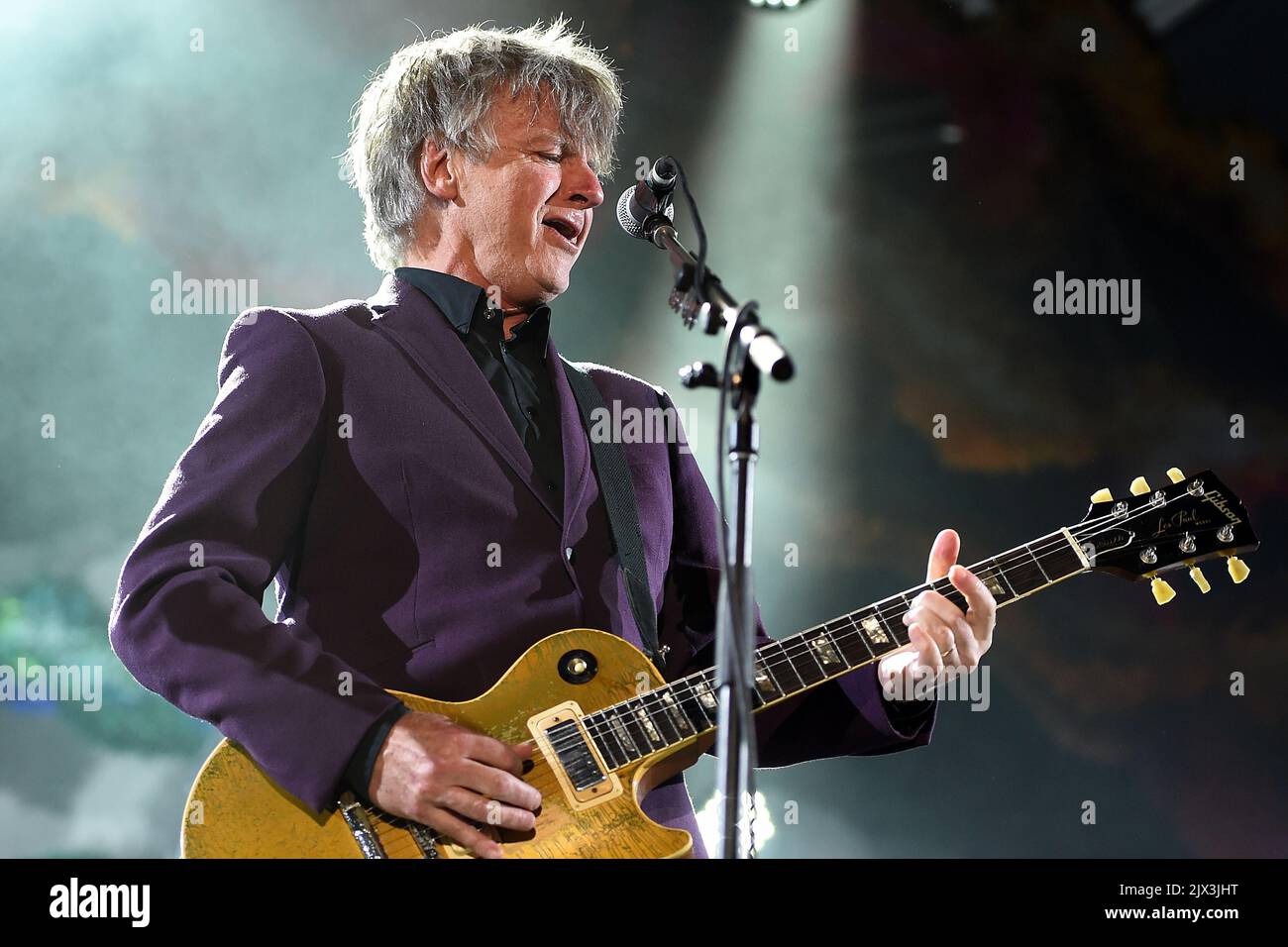 Neil Finn of Crowded House performs during their 20th anniversary show ...