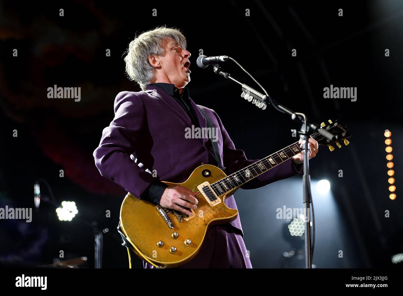 Neil Finn of Crowded House performs during their 20th anniversary show ...