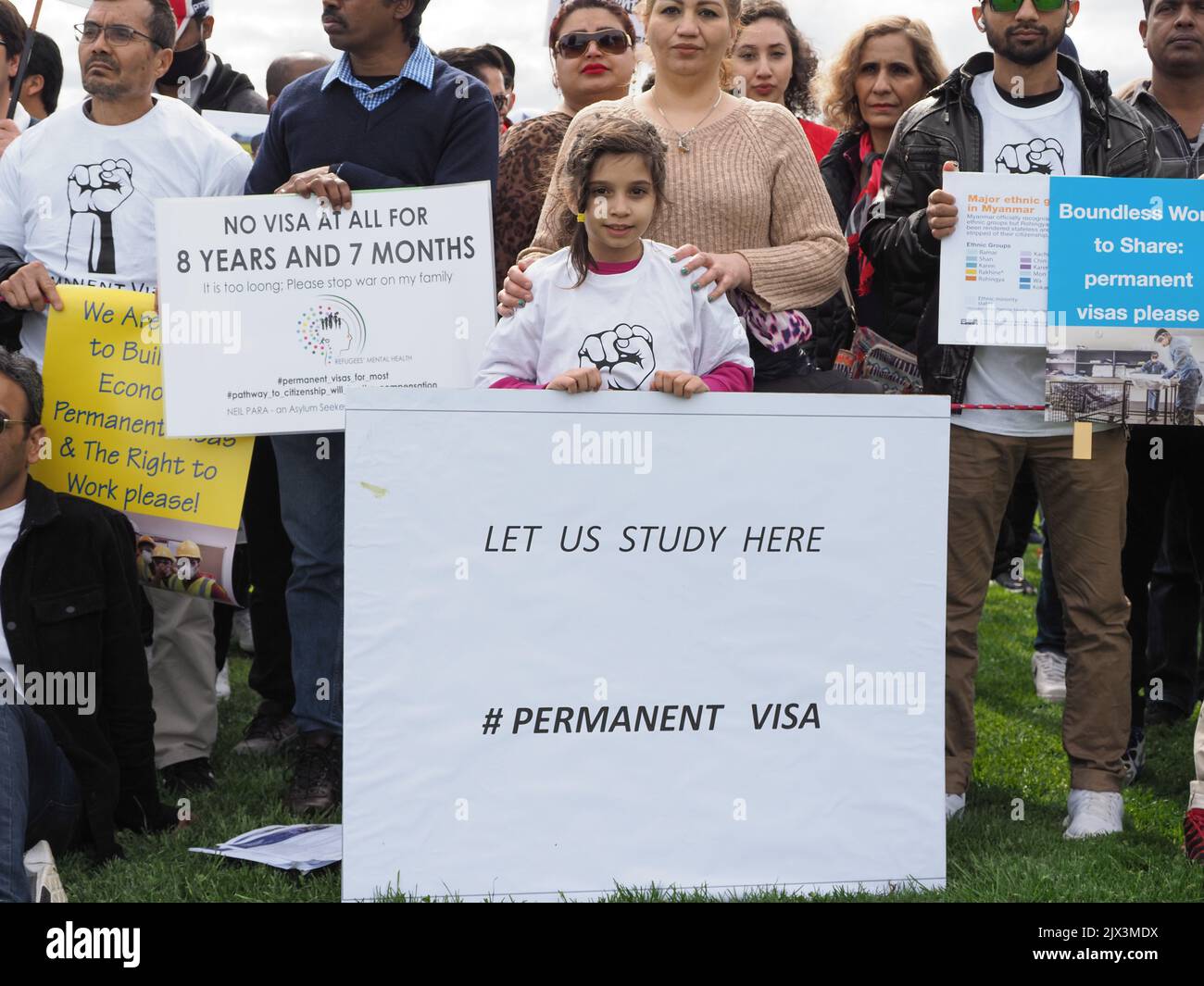 Refugee Rally for Permanent Protection 6 September 2022 Stock Photo - Alamy