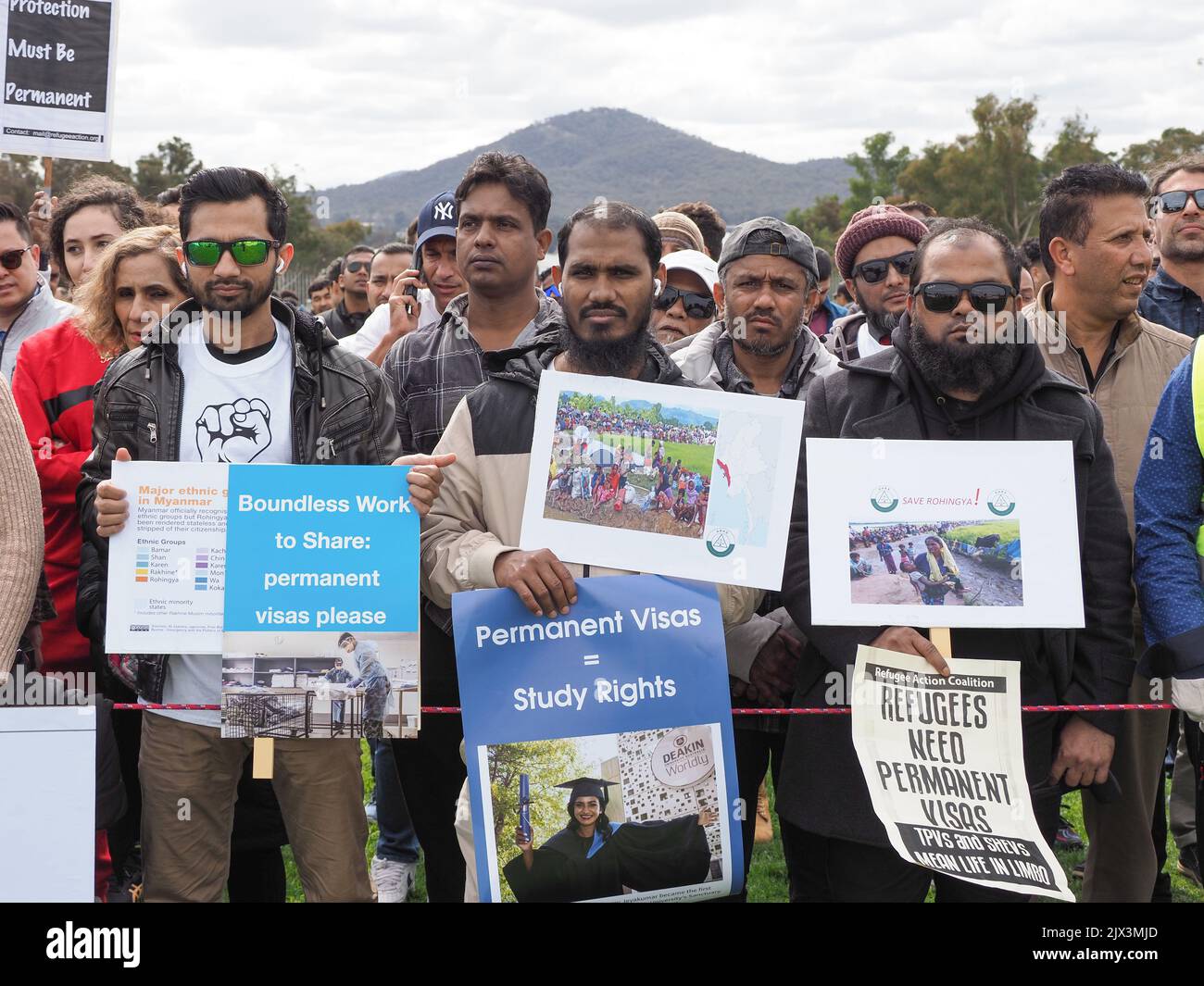 Refugee Rally for Permanent Protection 6 September 2022 Stock Photo - Alamy