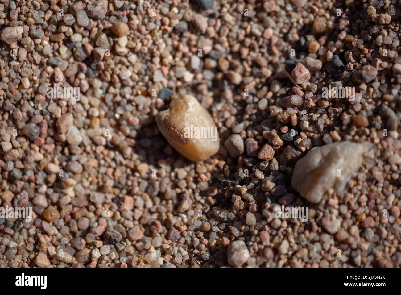 White quartz chunk in gravel Stock Photo - Alamy