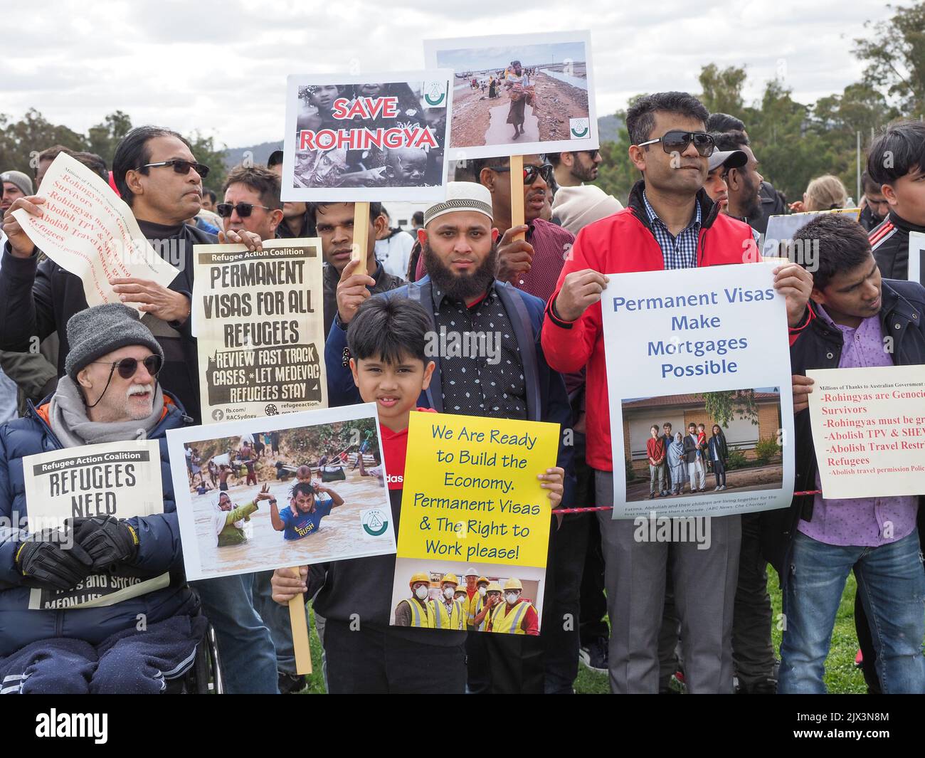 Refugee Rally for Permanent Protection 6 September 2022 Stock Photo - Alamy