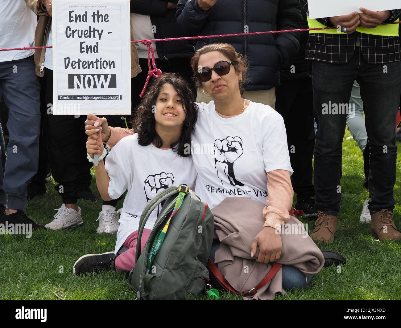 Refugee Rally for Permanent Protection 6 September 2022 Stock Photo - Alamy