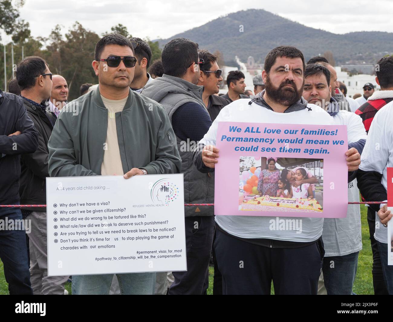 Refugee Rally for Permanent Protection 6 September 2022 Stock Photo - Alamy