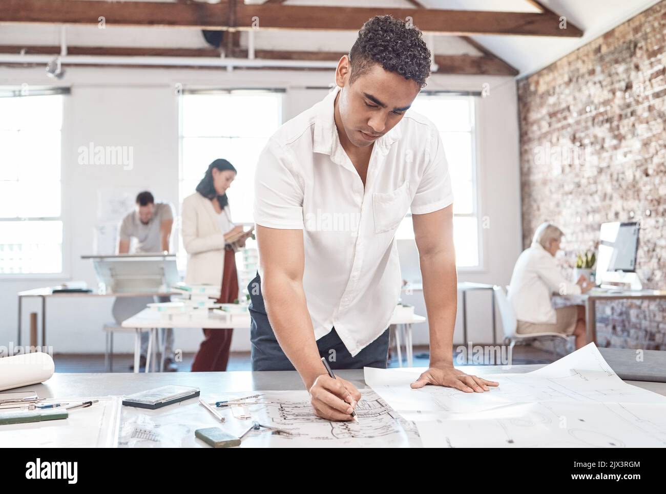 Blueprint planning, architecture business or engineering manager and ...