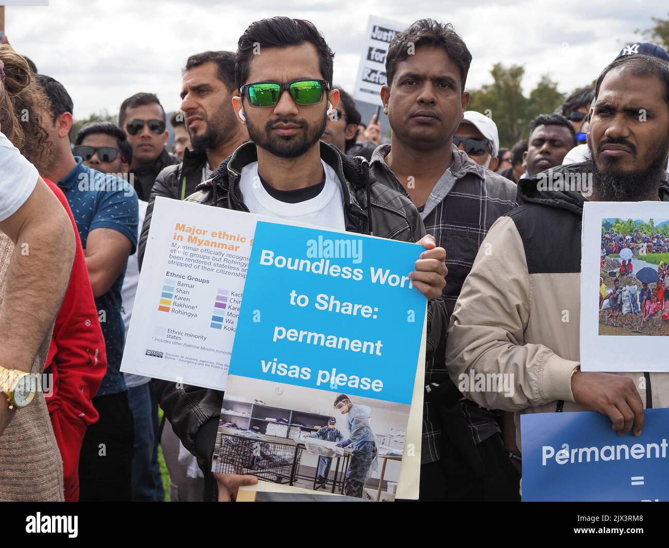 Refugee Rally for Permanent Protection 6 September 2022 Stock Photo - Alamy