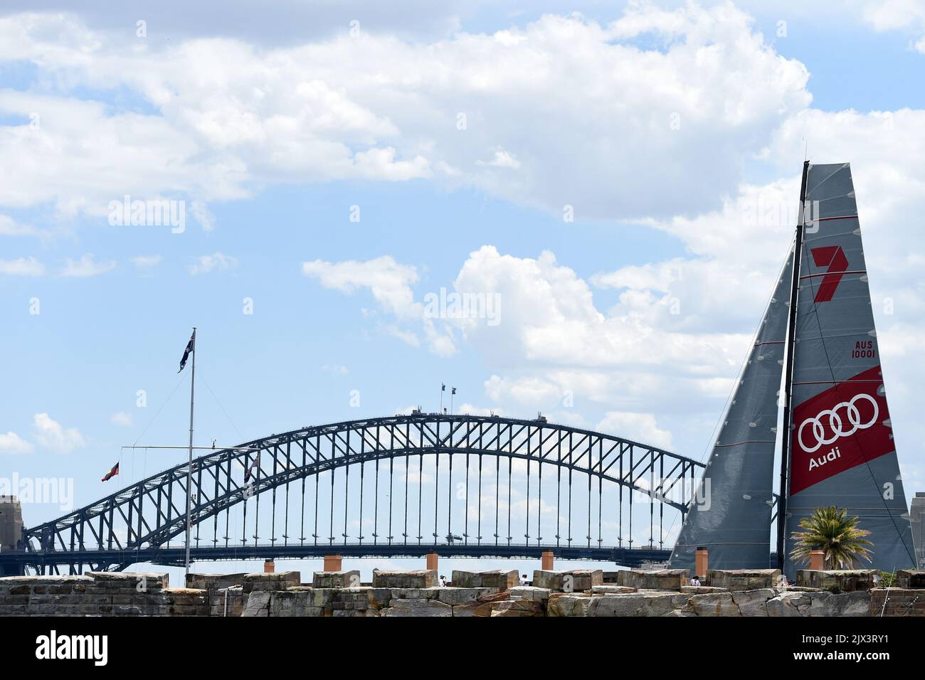 Wild Oats XI competes in the SOLAS Big Boat Challenge in Sydney on ...