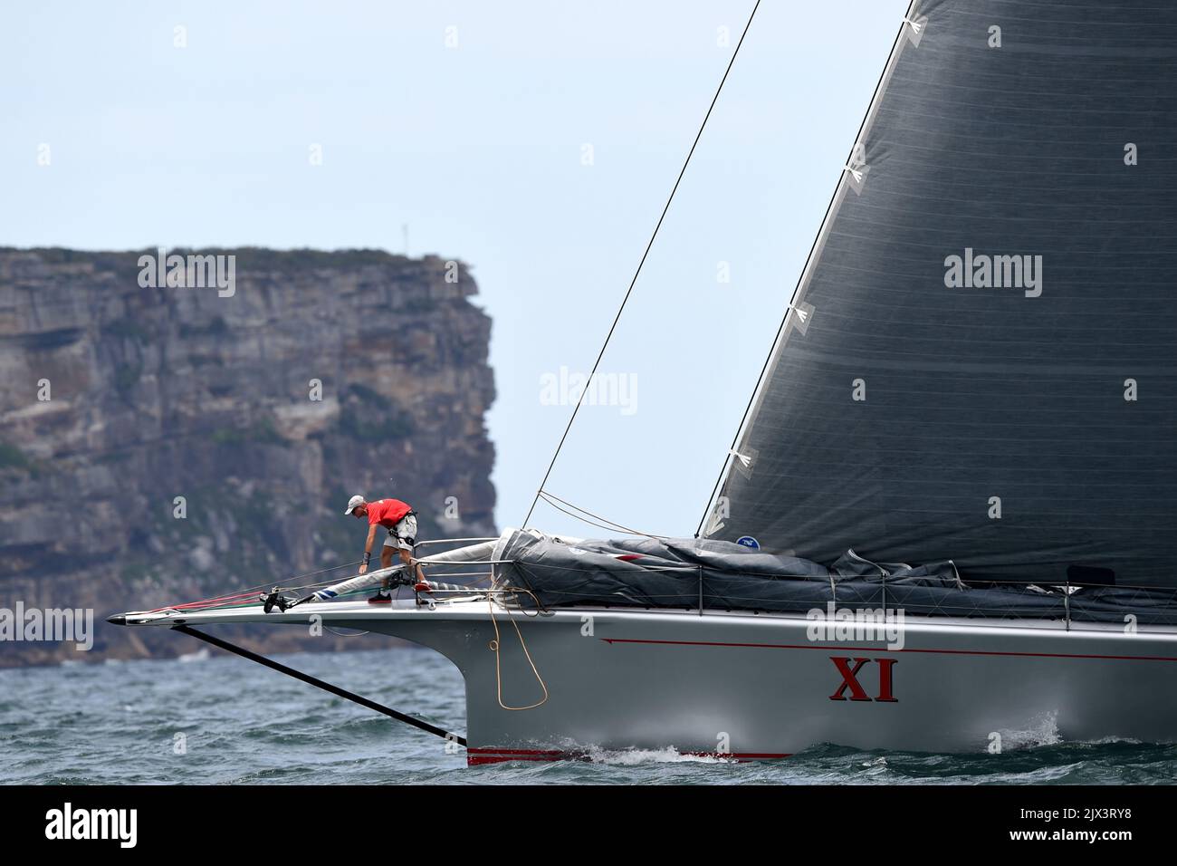 Wild Oats XI competes in the SOLAS Big Boat Challenge in Sydney on ...