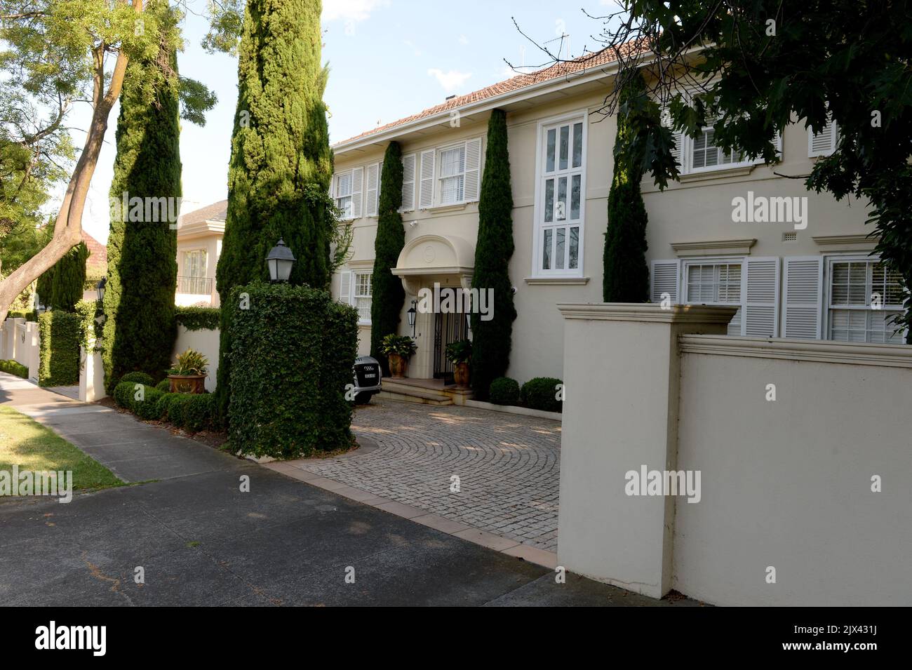 Exterior of former AFL Essendon coach James Hird's home at Toorak in ...