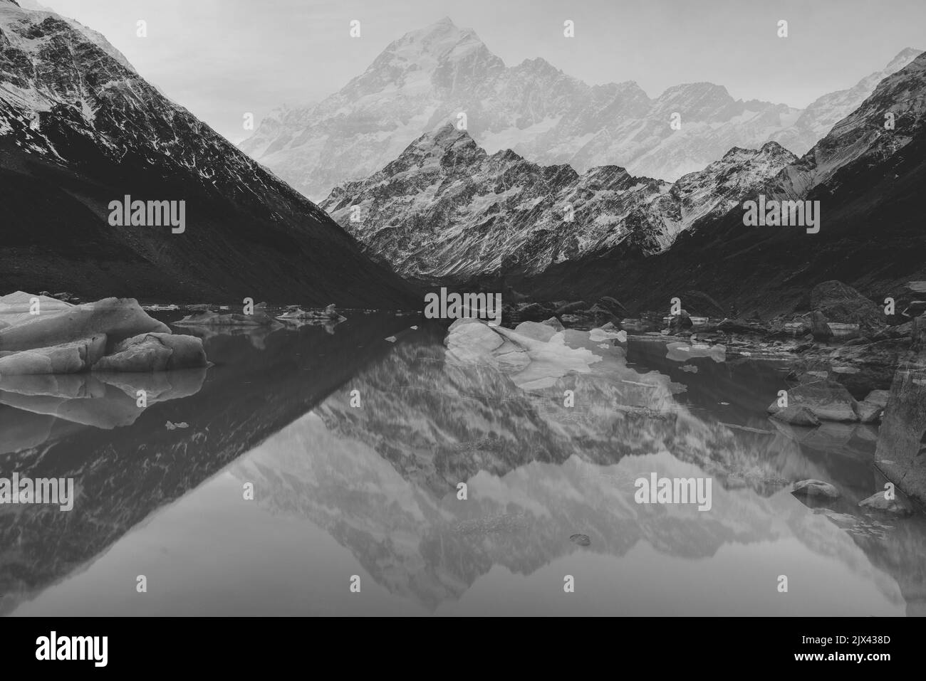 Hooker Glacier in Mount Cook, New Zealand Stock Photo - Alamy