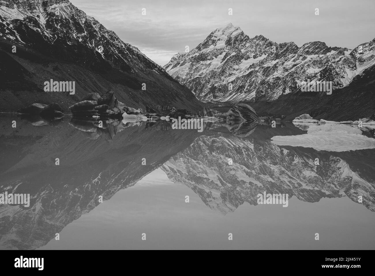 Hooker Glacier in Mount Cook, New Zealand Stock Photo - Alamy